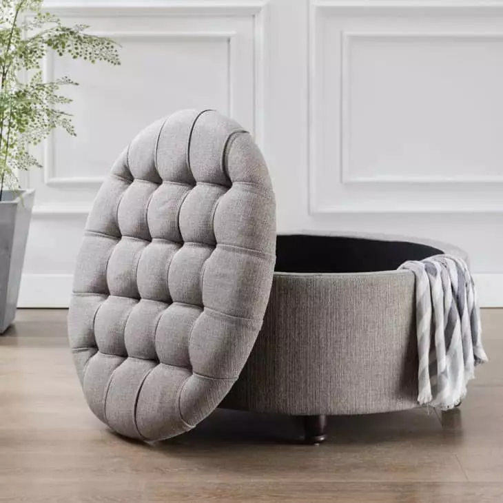 Mahsulot tasviri: Kotter Home Round Tufted Storage Usmonli