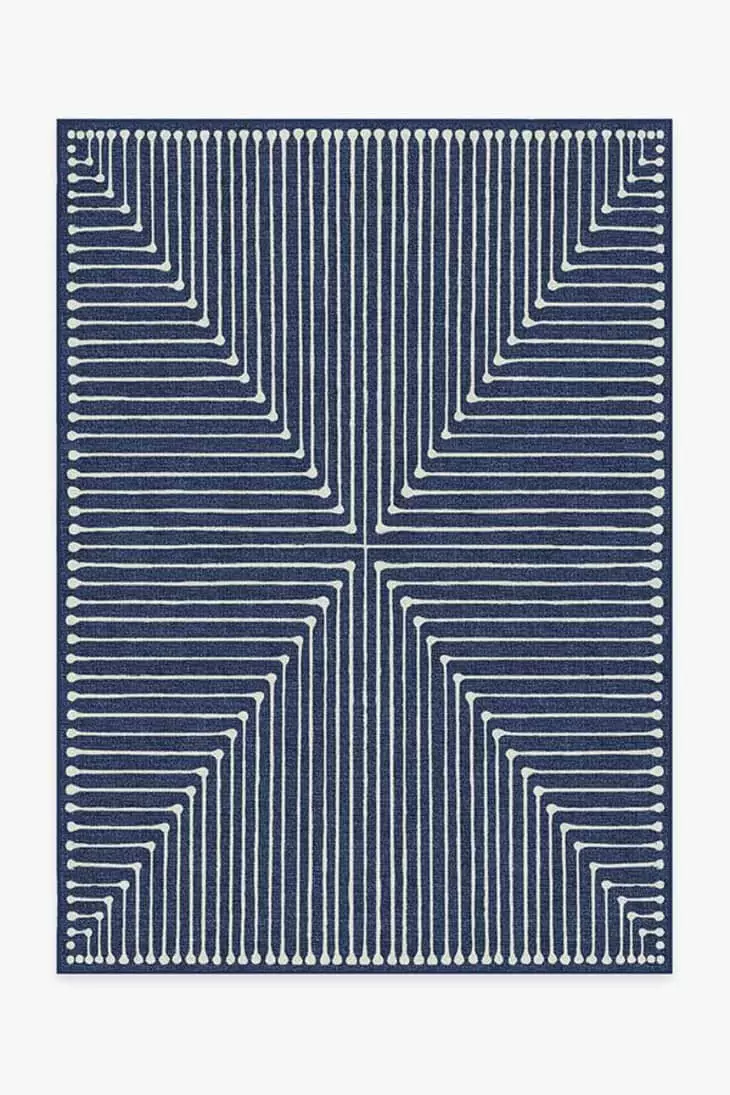 Aworan ọja: Jonathan Adler Inkdrop Lapis Blue Rug 5'x7'