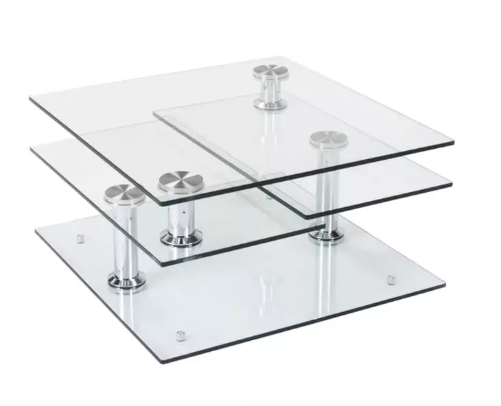 Imaj pwodwi: Vector Square Glass Coffee Table