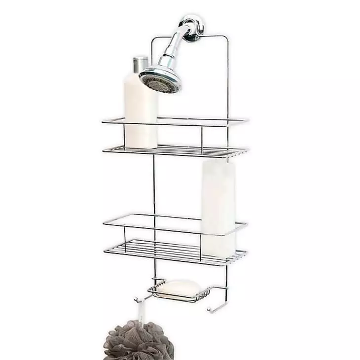 Imej Produk: Simply Essential™ 3-Tier Shower Caddy dalam Chrome