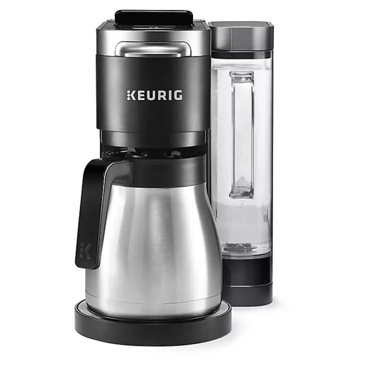 产品图片：Keurig K-Duo Plus 咖啡机，带单份 K-Cup 豆荚和咖啡壶