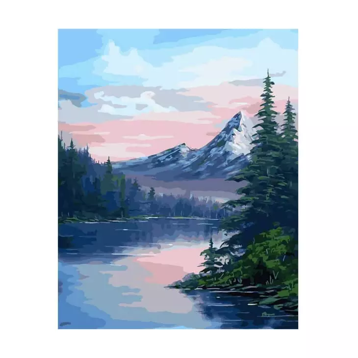 Chigadzirwa Mufananidzo: Rocky Mountain Sunset Paint-by-Number Kit