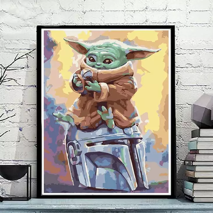 Productafbeelding: Baby Yoda Paint-by-Number Kit