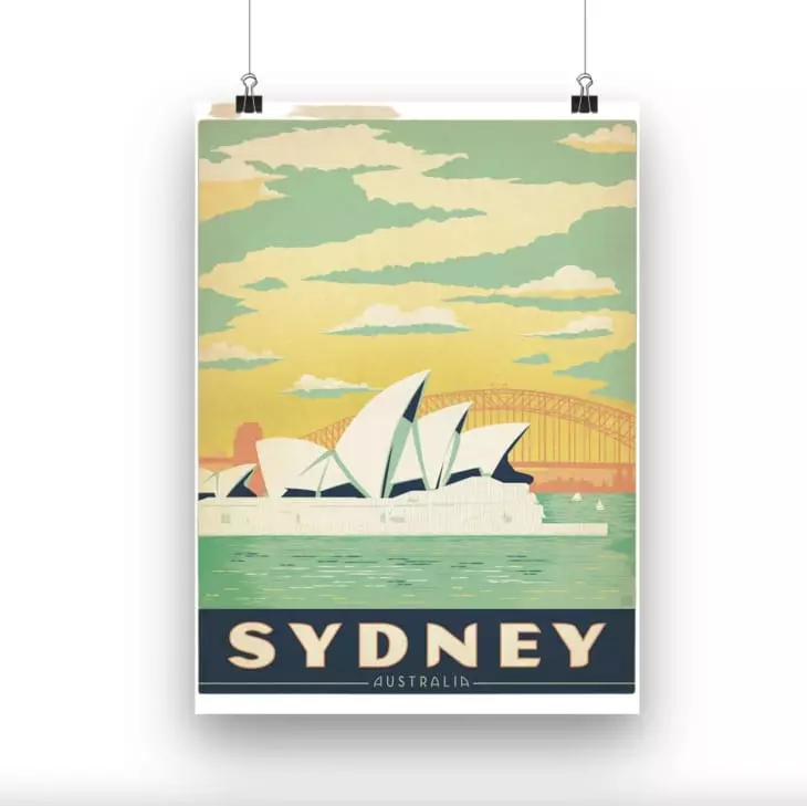 Productafbeelding: Sydney Travel Poster Paint-by-Number Kit