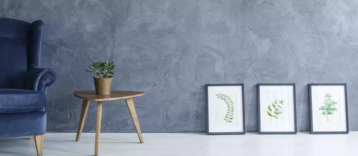 Benjamin Moore Color Washed Wall - синій колір вимитої стіни