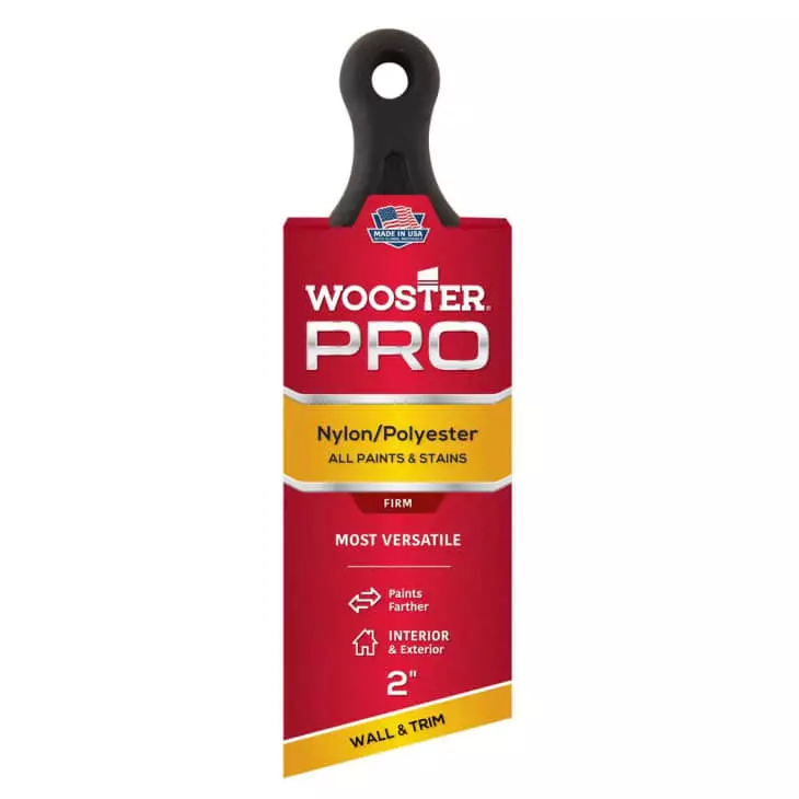 Productafbeelding: Wooster 2 inch Pro nylon/polyester korte steel hoek sjerpborstel