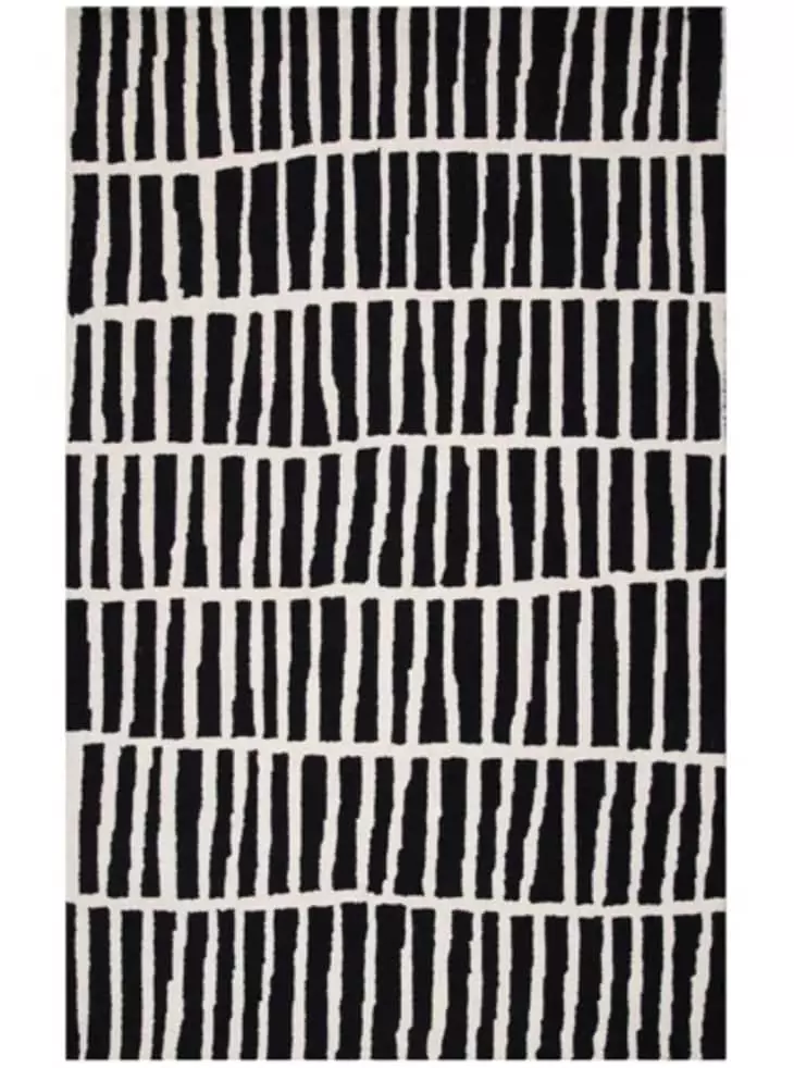 Isithombe somkhiqizo: I-Lemuel Geometric Black 5 ft. x 8 ft. Indawo Rug