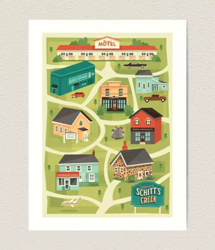 Setšoantšo sa Sehlahisoa: Schitt's Creek Town Art Print