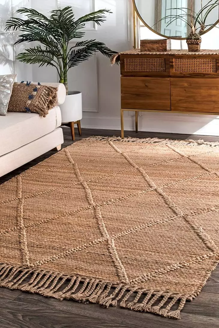 Sawirka Alaabta: nuLOOM Arienne Braided Tassel Jute 5' x 8' Rug Aagga