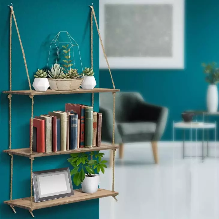 Setšoantšo sa sehlahisoa: Sorbus Wood Hanging Shelf