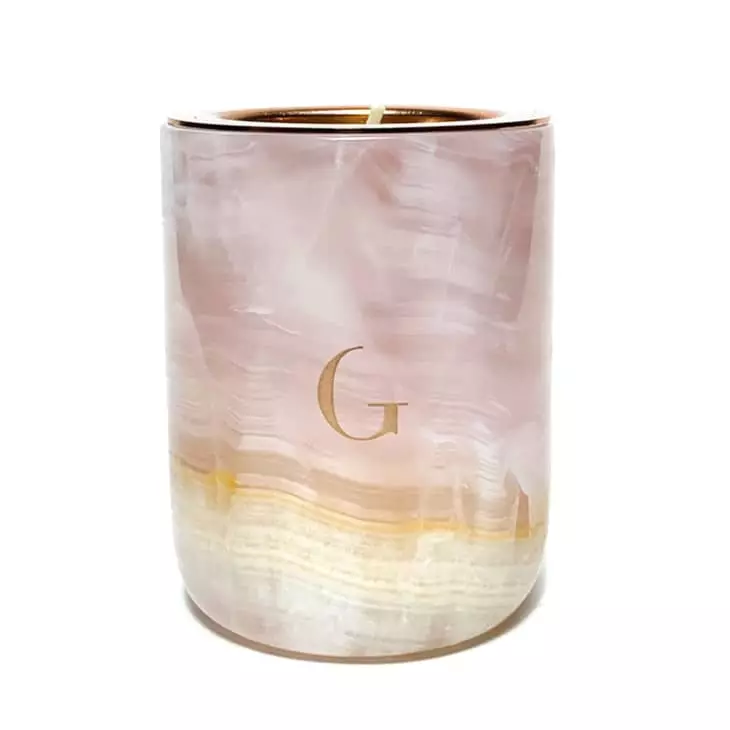 Produktbillede: Pink Onyx Marble Candle