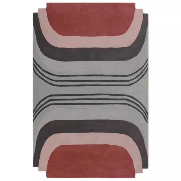 Foto ngwaahịa: Deen Abstract Tufted Wool Gray Area Rug, 5' x 8'