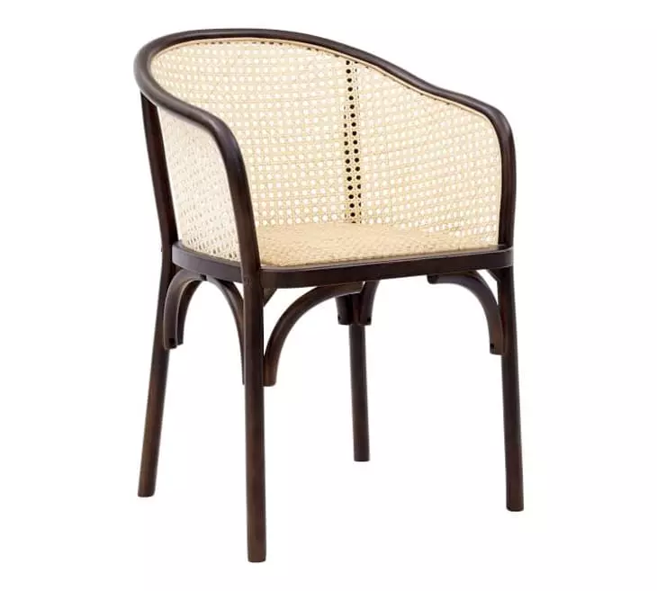 Pottery Barn rattan ug brown dining chair