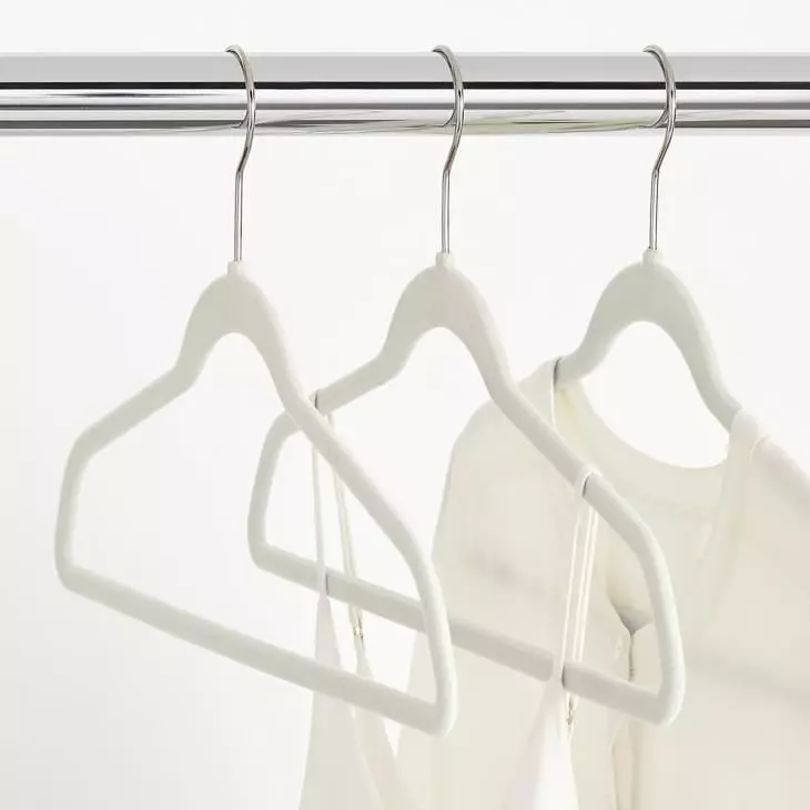 Khoom duab: Linen Premium Non-Slip Velvet Suit Hangers Case of 40