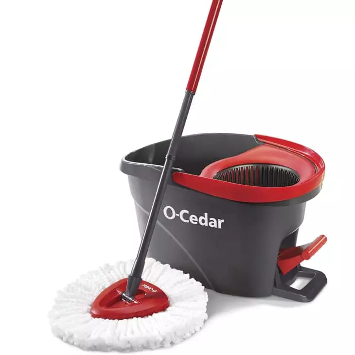 Íomhá Táirge: O-Cedar EasyWring Microfiber Spin Mop, Córas Glanadh Urlár Buicéad