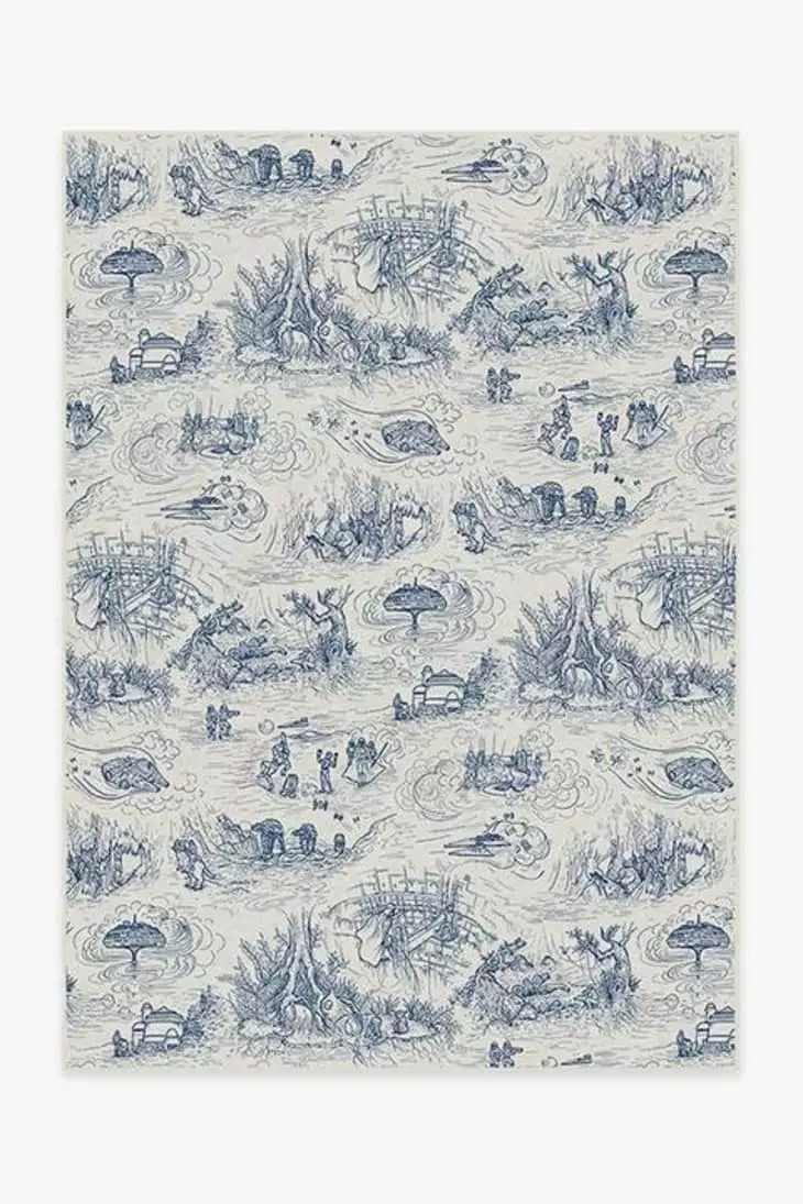 Imazhi i produktit: Star Wars Toile Rug blu, 5' x 7'