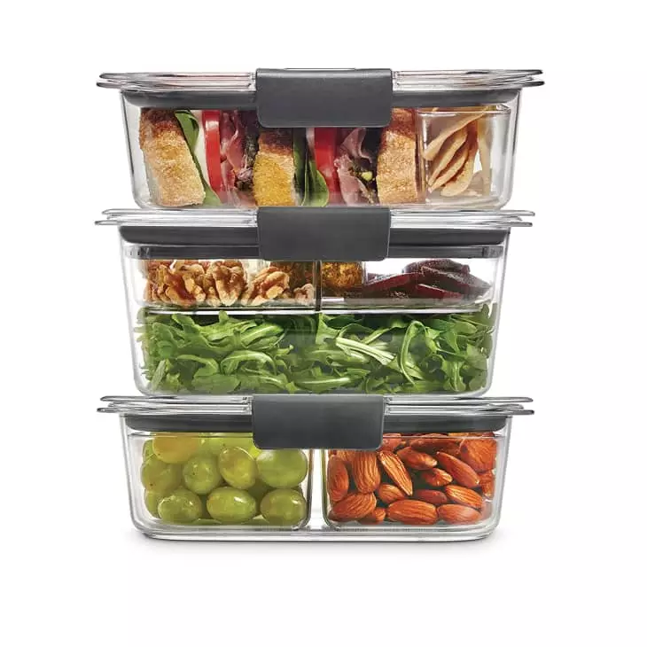 Setšoantšo sa sehlahisoa: Rubbermaid Brilliance Food Storage Containers 12 Piece Plastic Containers with Lids