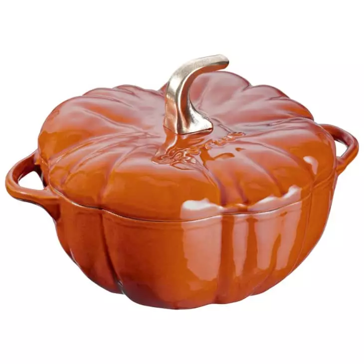 Chigadzirwa Mufananidzo: 3.5-qt. Enamel Cast Iron Pumpkin Cocotte