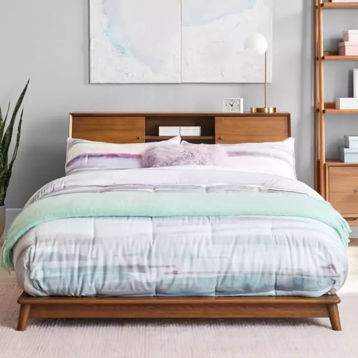 Gambar produk: west elm x pbt Mid-Century Headboard Panyimpenan Pesanggrahan