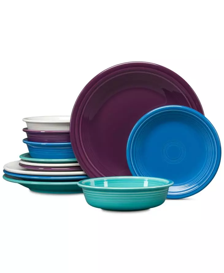 Picha ya Bidhaa: Jina: Rangi za Fiesta Pwani 12-Pc. Seti ya Classic Dinnerware