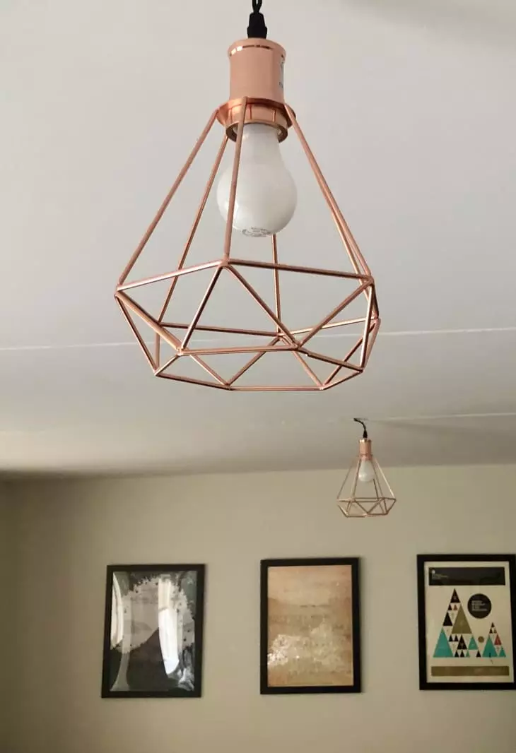 Rose Gold Pendant Light daga Amazon