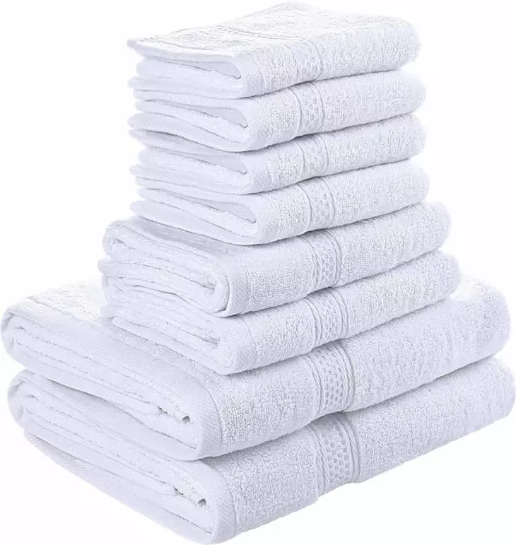 Produktuaren irudia: Utopia Towels 8 piezako eskuoihal multzoa, zuria