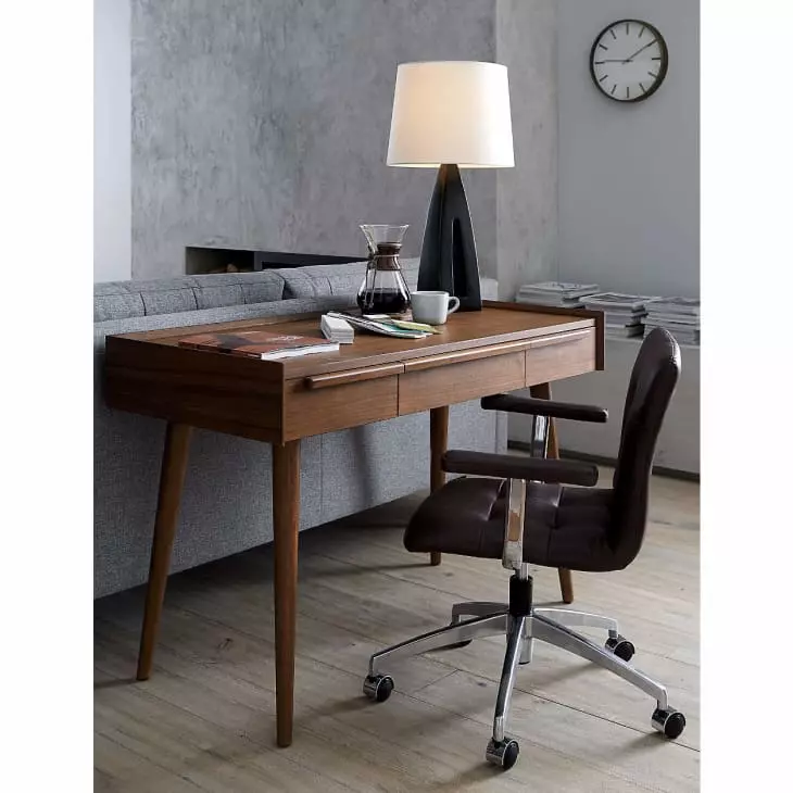 Imagem do produto: Mesa Tate Walnut com tomada elétrica