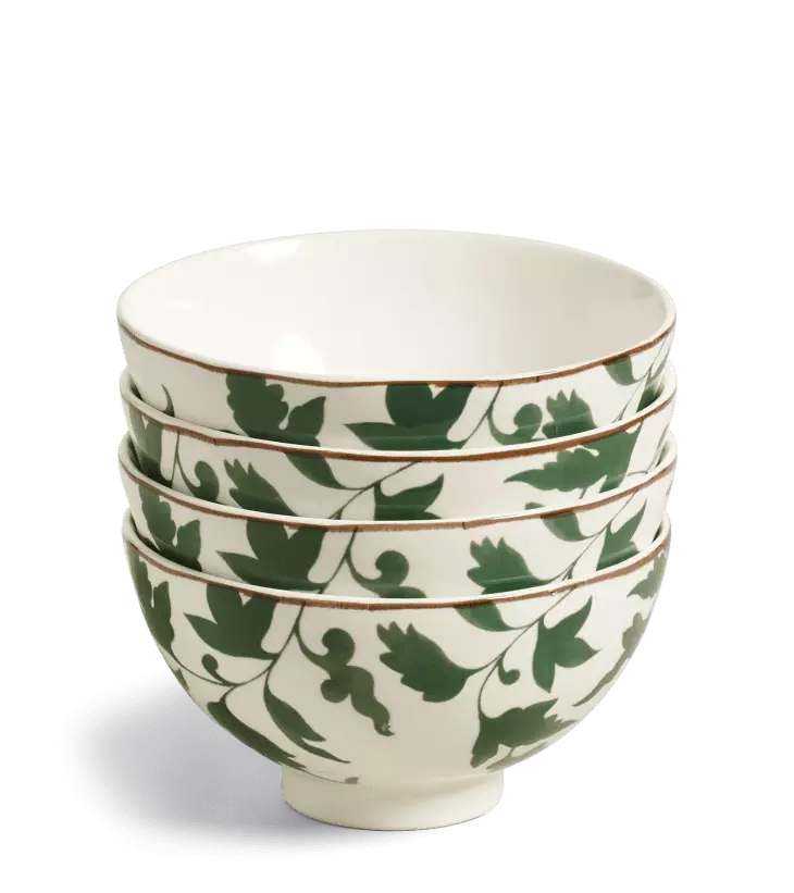 Sary vokatra: Sherwood Bowls, Set Of Four – Emerald