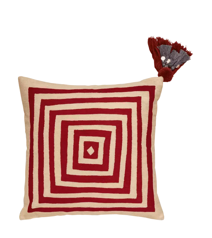 Imaj pwodwi: Mesmer Pillow Cover - Crimson