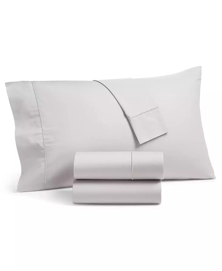 Vörumynd: Martha Stewart Solid Egyptian Cotton Percale 400 þráðafjöldi 4 stk. Blaðsett, drottning