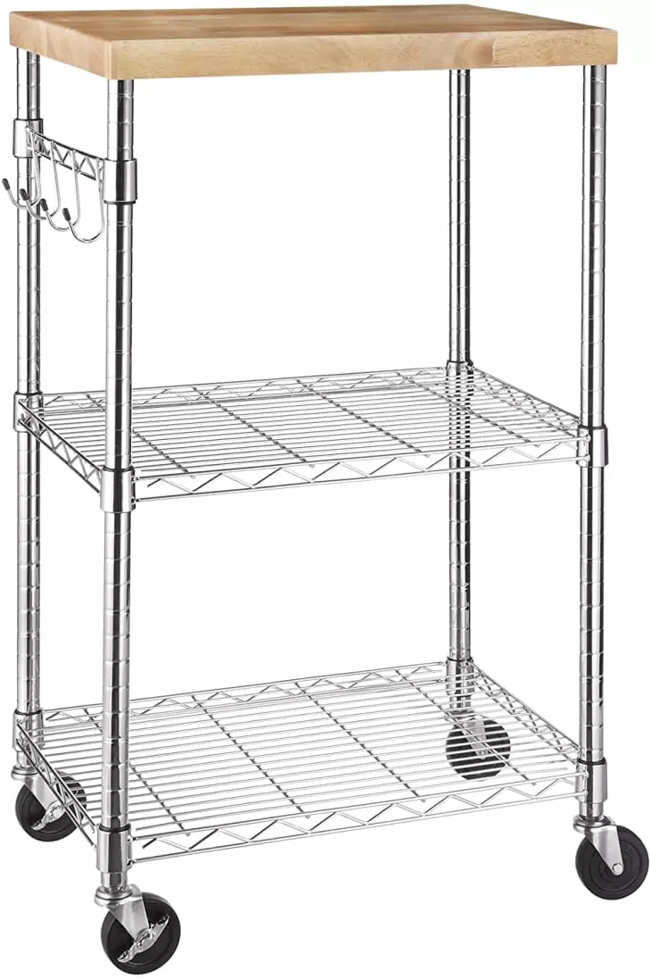 Produktbild: Amazon Basics Kitchen Rolling Microwave Cart