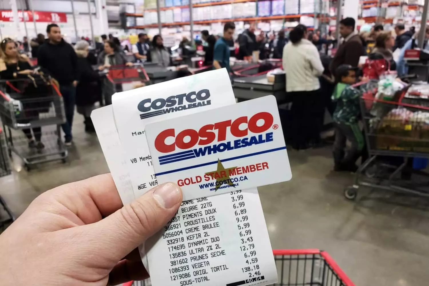 Costco-hacket, der reddede mit indkøbsbudget