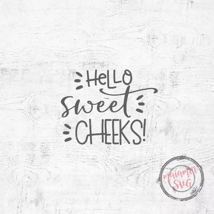 Produktbild: Hello Sweet Cheeks Badezimmerschild