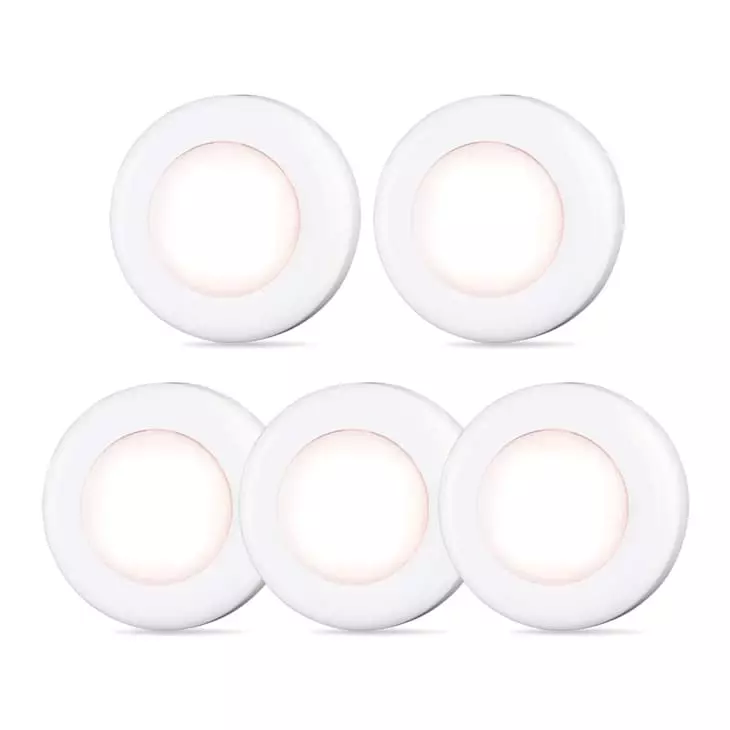 Isithombe somkhiqizo: I-Wireless Tap Light Push Lights - 5-Pack