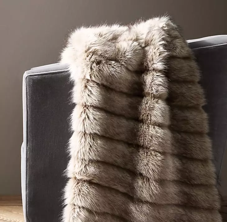 Immaġni tal-Prodott: Channel Faux Fur Throw