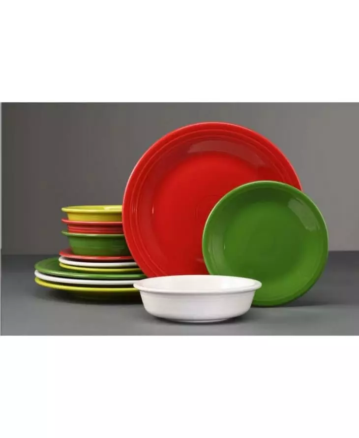 د محصول انځور: Fiesta Solid Holiday Dinnerware Set، 12 pc.