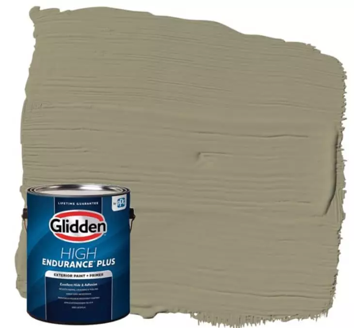 Immaġni tal-Prodott: Żebgħa u Primer ta' Esterni Glidden HEP, Deep Ravine Green / Green, 1 Gallon, Satin