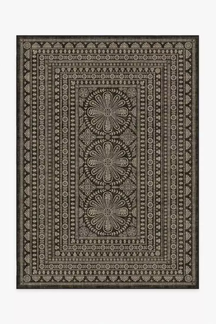 தயாரிப்பு படம்: Maia Soft Black Re-Jute Rug, 5' x 7'