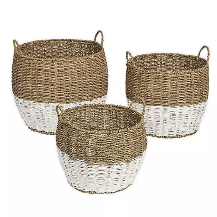 Setšoantšo sa Sehlahisoa: Honey-Can-Do Round Seagrass Nesting Baskets