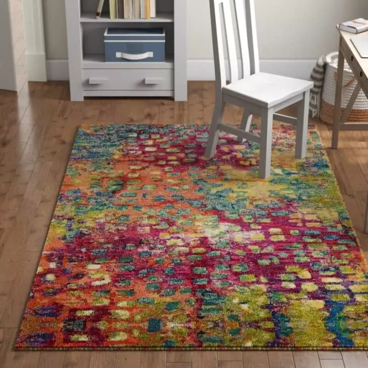 Setšoantšo sa Sehlahisoa: Mistana Abstract Multi Area Rug, 5' x 8'