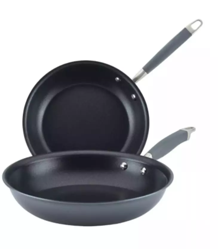 مەھسۇلات رەسىمى: ئانولون ئىلغار ئائىلە قاتتىق ئانودلاشتۇرۇلغان Nonstick 2-Pc. Skillet Set