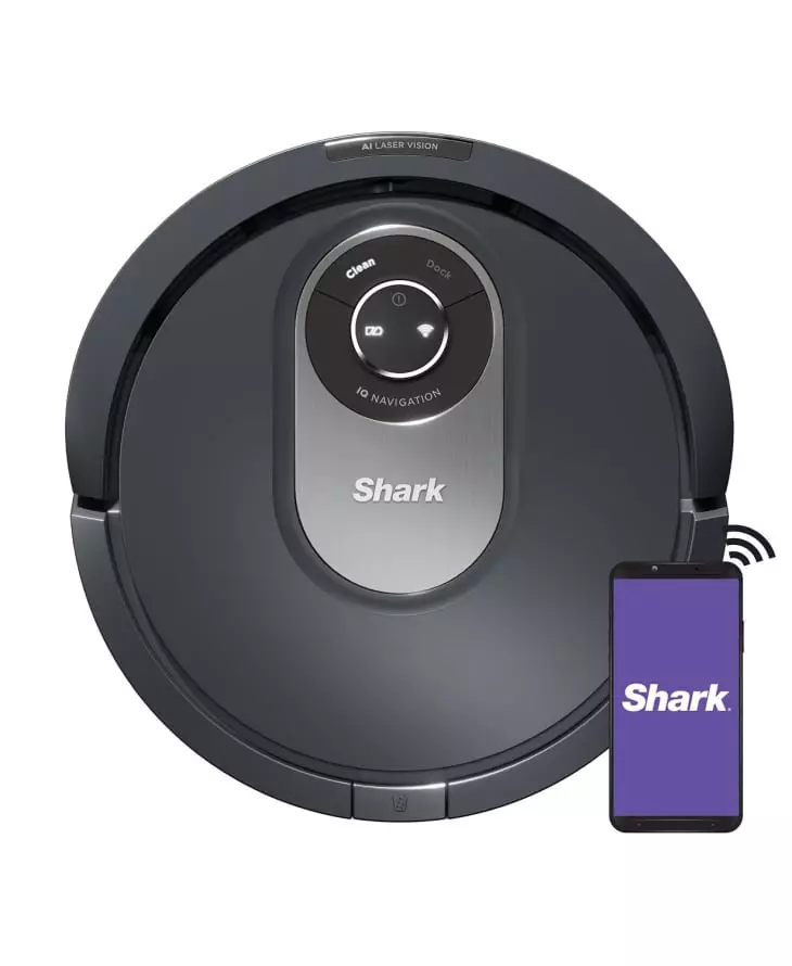 Тасвири маҳсулот: Shark AI Robot Vacuum RV2001 бо AI лазерӣ Vision, Brushroll худтамизкунӣ, Wi-Fi ва кор бо Alexa