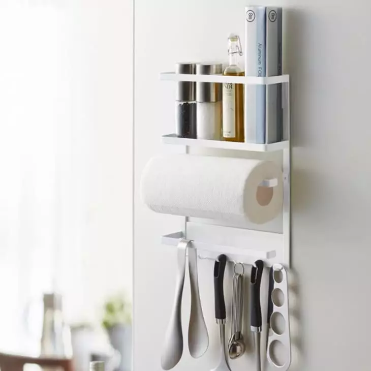 නිෂ්පාදන රූපය: Yamazaki Home Plate Simple Magnet Kitchen Storage Rack