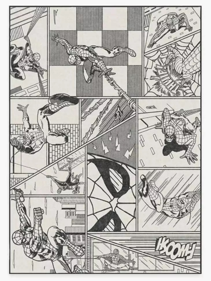 Imaj pwodwi: Spidey-Sense Ink Black Tapi, 5' x 7'