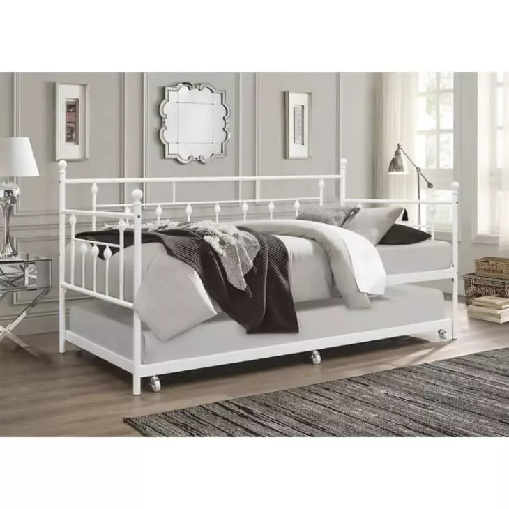 Gambar produk: Alayna Twin Iron Daybed sareng Trundle