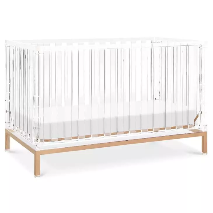 Изображение продукта: Трансформируемая детская кроватка Luella Modern Classic Clear Acrylic Gold Base