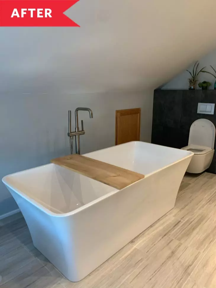 Etter: Moderne badekar på bad