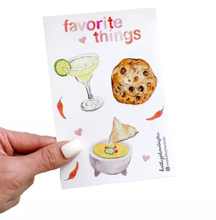 නිෂ්පාදන රූපය: kathyphantastic Queso, Cookie, and Margarita Sticker Sheet, 4 x 6 in