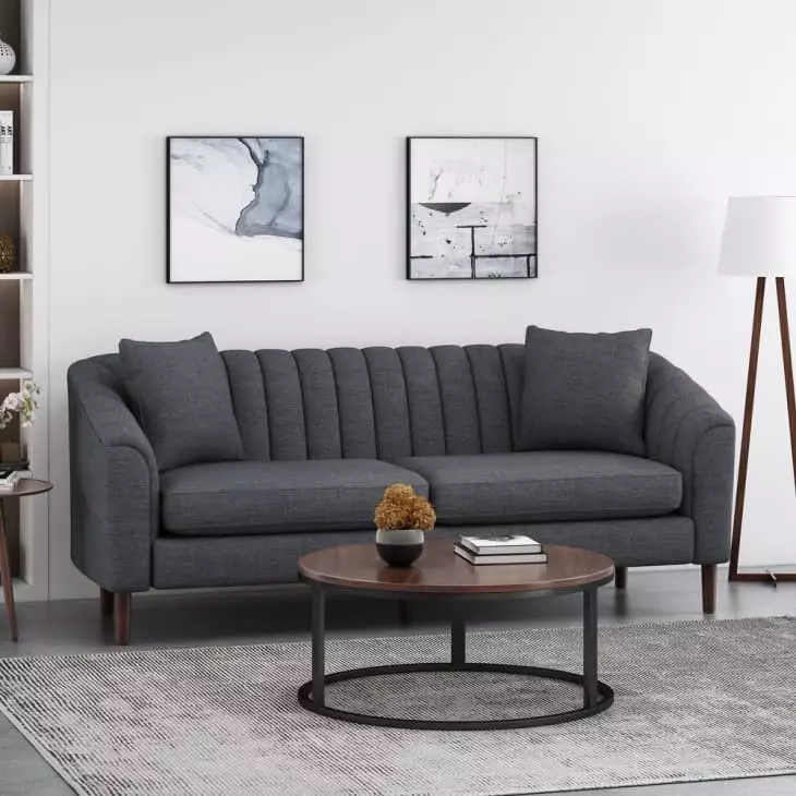 Wêne Hilber: Ansonia Channel Tufted Sofa 3-Seater by Christopher Knight Home