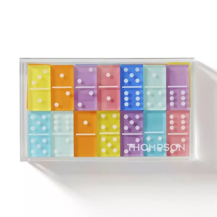 ઉત્પાદન છબી: રંગબેરંગી એક્રેલિક ડોમિનો ગેમ સેટ